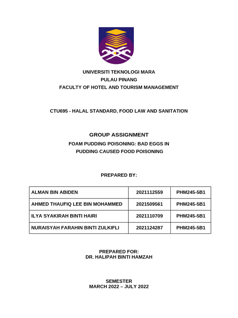Foam Pudding Poisoning: Egg Contamination | PDF | Foodborne Illness ...