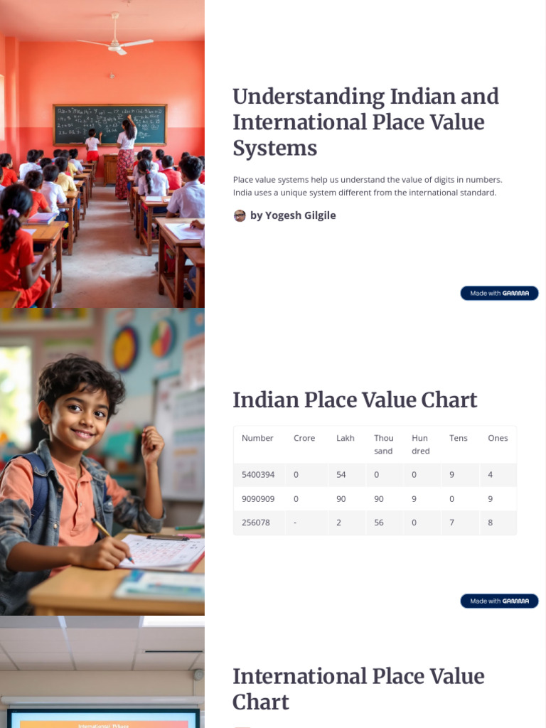 Indian vs International Place Value Systems | PDF | Lexicology ...