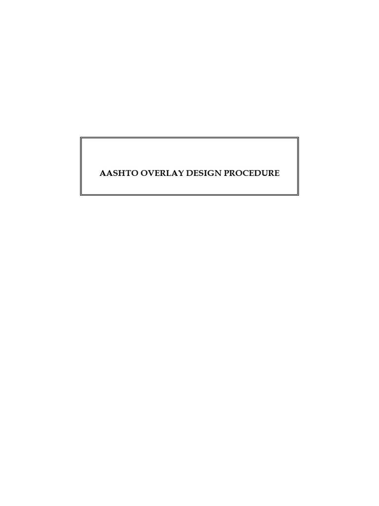 AASHTO AC Overlay Design Guide | PDF | Road Surface