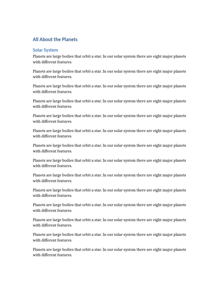 About The Planets 10 Pages | PDF | Solar System | Planets