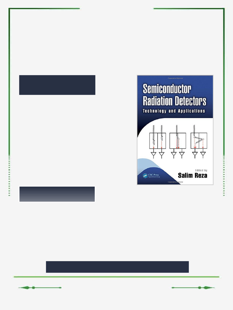 Semiconductor Radiation Detectors: Technology and Applications 1st ...