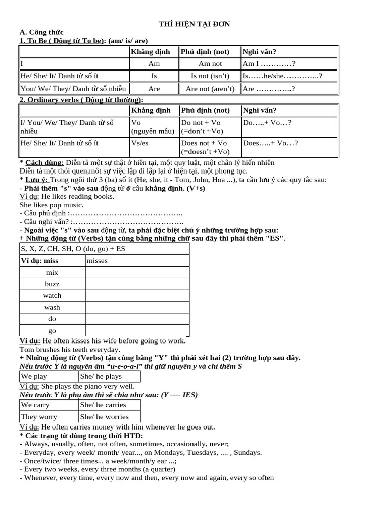 Simple Present 6 | PDF
