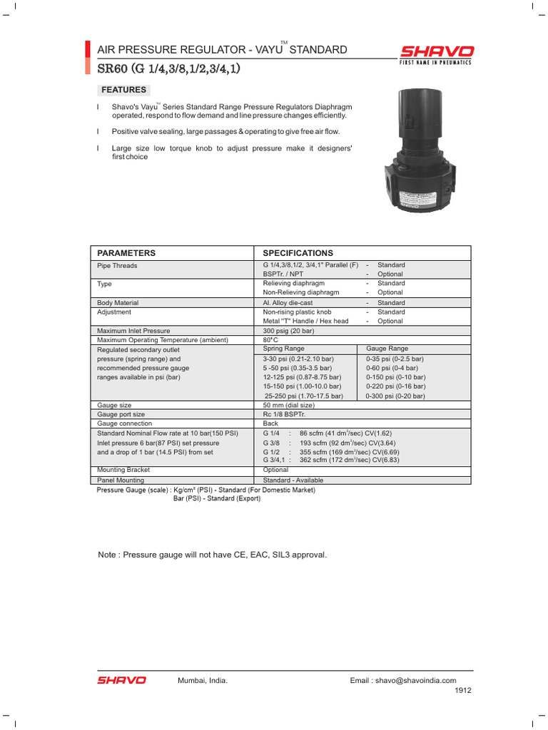 SR60 | PDF | Mechanical Engineering | Gas Technologies