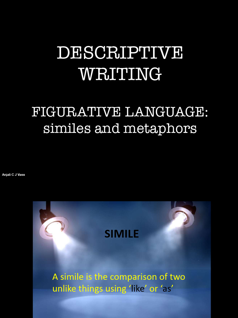 FIGURATIVE LANGUAGE - Similes and Metaphors | PDF