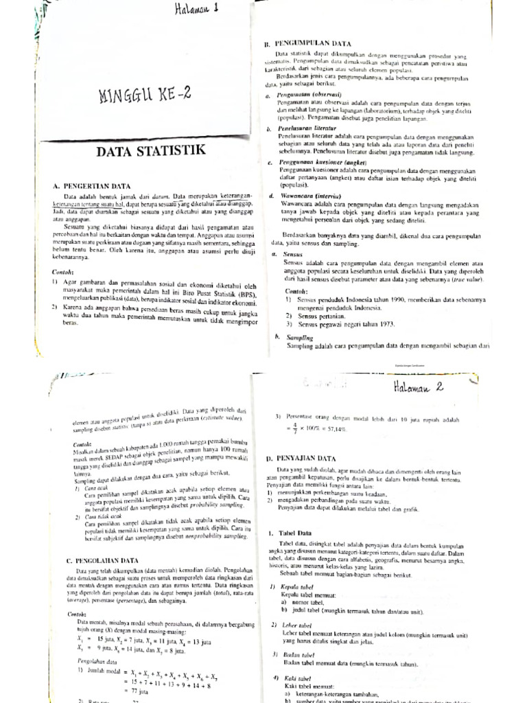 M 2 Pengertian Data Statistika | PDF