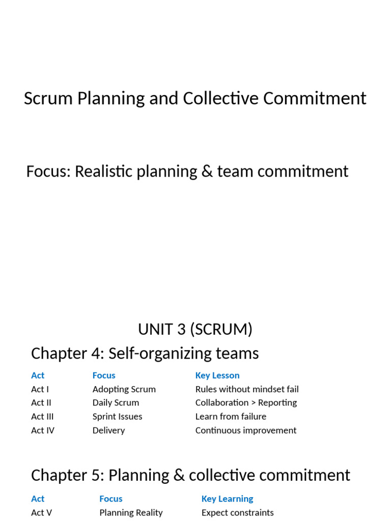 Chapter 5 Scrum Planning and Collective Commitment | PDF | Scrum ...