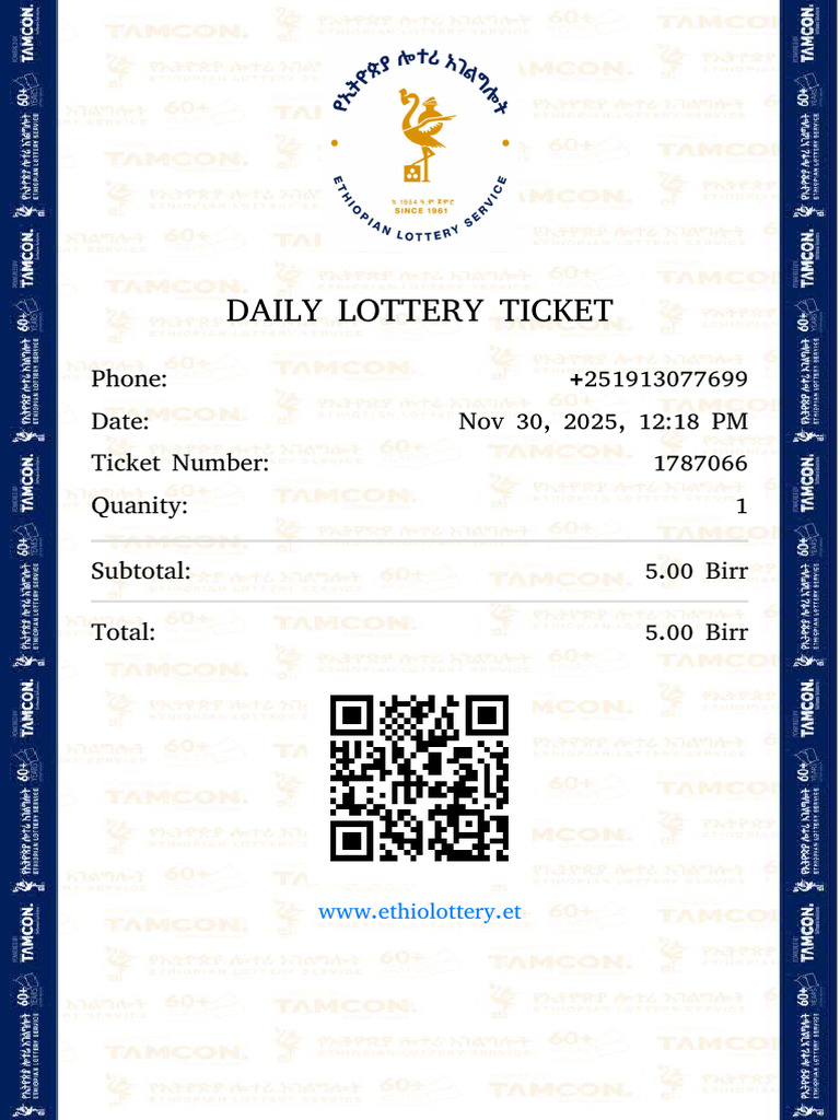 Daily Lottery Ticket Receipt | PDF