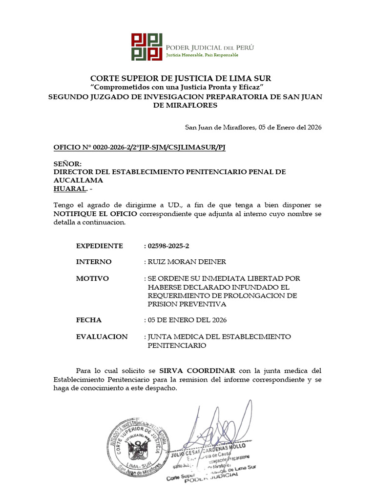 Oficio Dirigido Al Inpe | PDF
