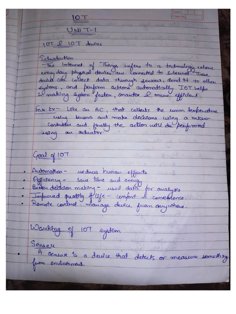 Unit 1 IOT A&P | PDF