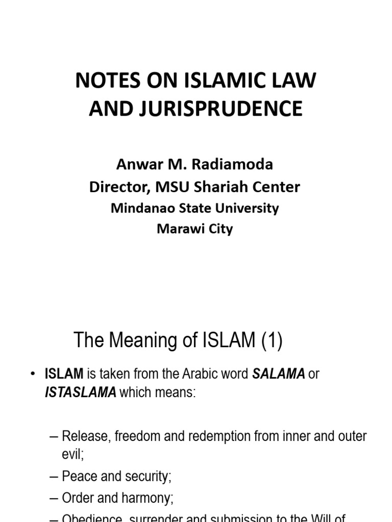 Understanding Islamic Law and Jurisprudence | PDF | Shia Islam | Sunni ...