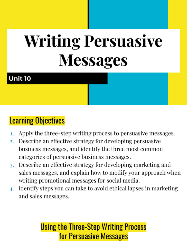 Persuasive Business Messaging Strategies | PDF | Marketing | Persuasion