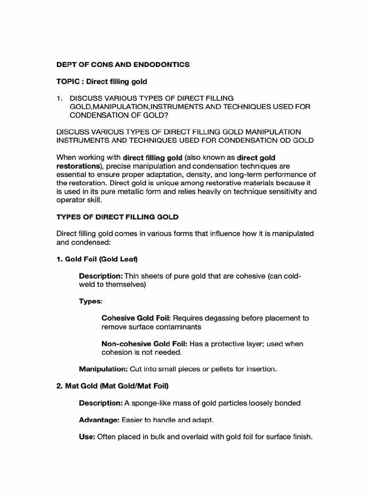 Cons Endo - Final BDS Key Notes | PDF