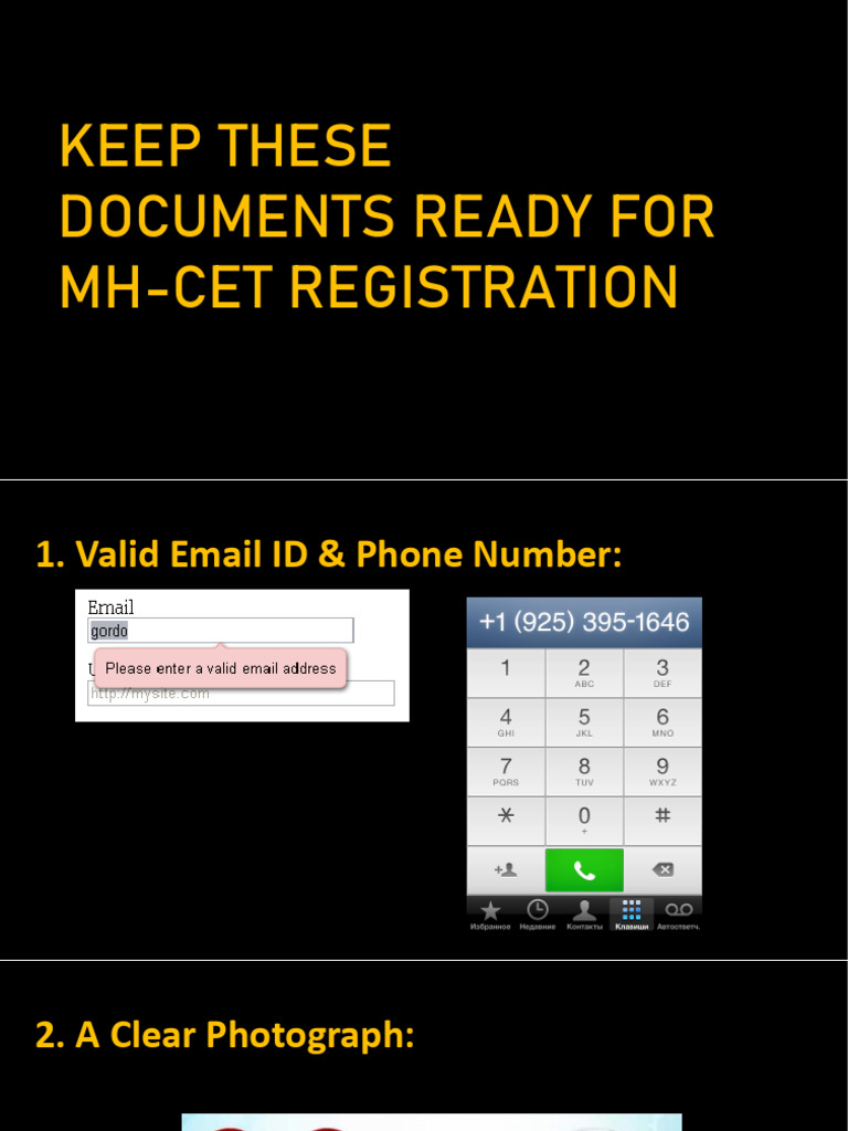 KEEP THESE DOCUMENTS READY FOR MH-CET REGISTRATION Puller | PDF