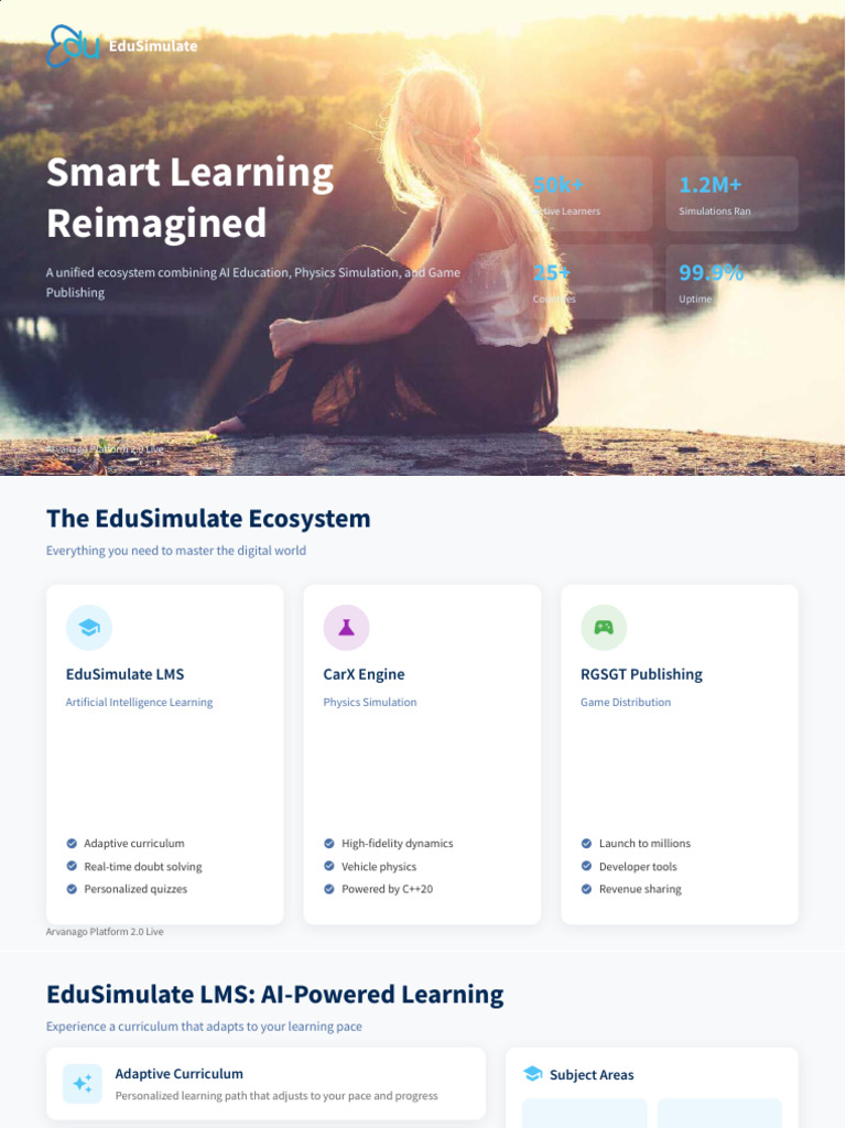 EduSimulate - Smart Learning Reimagined | PDF | Simulation | Scalability