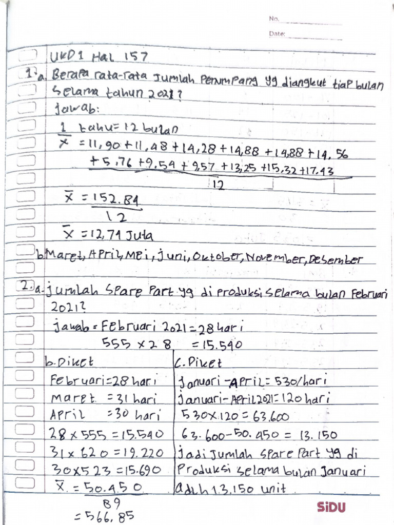 Tugas Materi Mean (Rata-rata) (12 Jan 2026 Di 09.39) | PDF