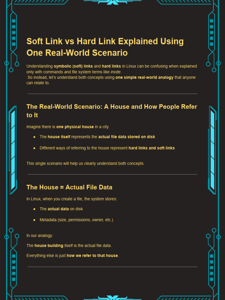 Soft Link Vs Hard Link Explained One Real-World Scenario | PDF ...