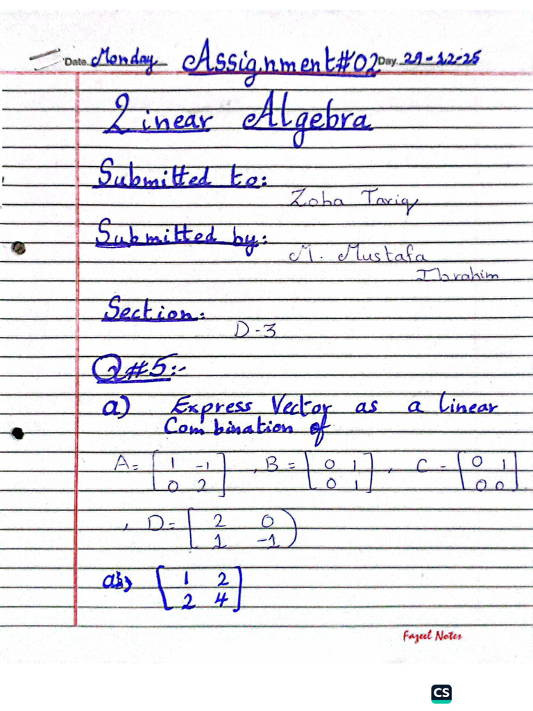 Linear Assignment #2 | PDF
