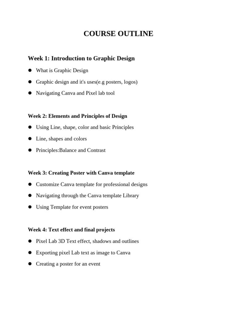 Graphic Design Course Outline | PDF | Graphic Design | Communication Design