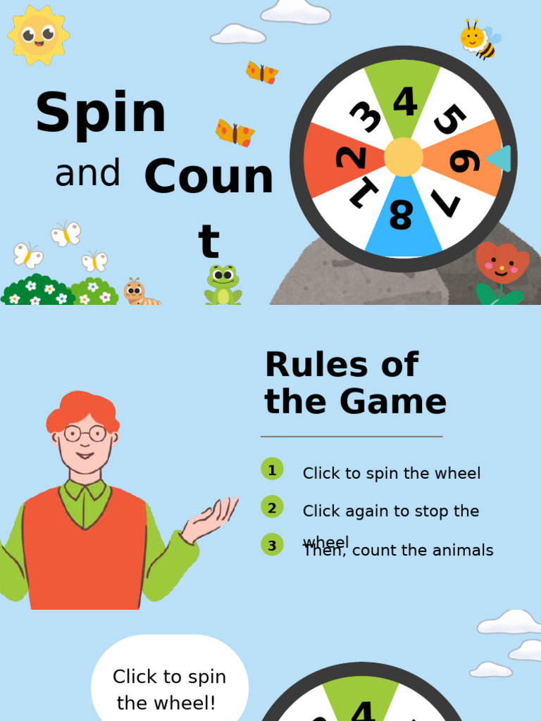 Co-Curricular English and Math Learn To Count and Read Spinning Wheel ...