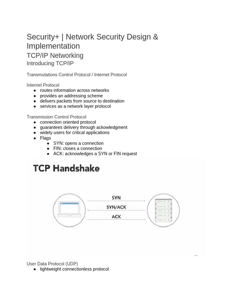 Network Security Design & Implementation Guide | PDF | Ip Address ...