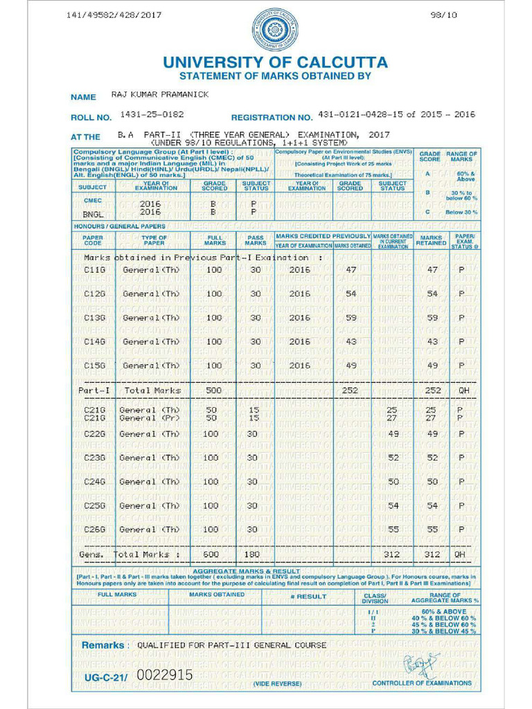 Marksheet 2 | PDF