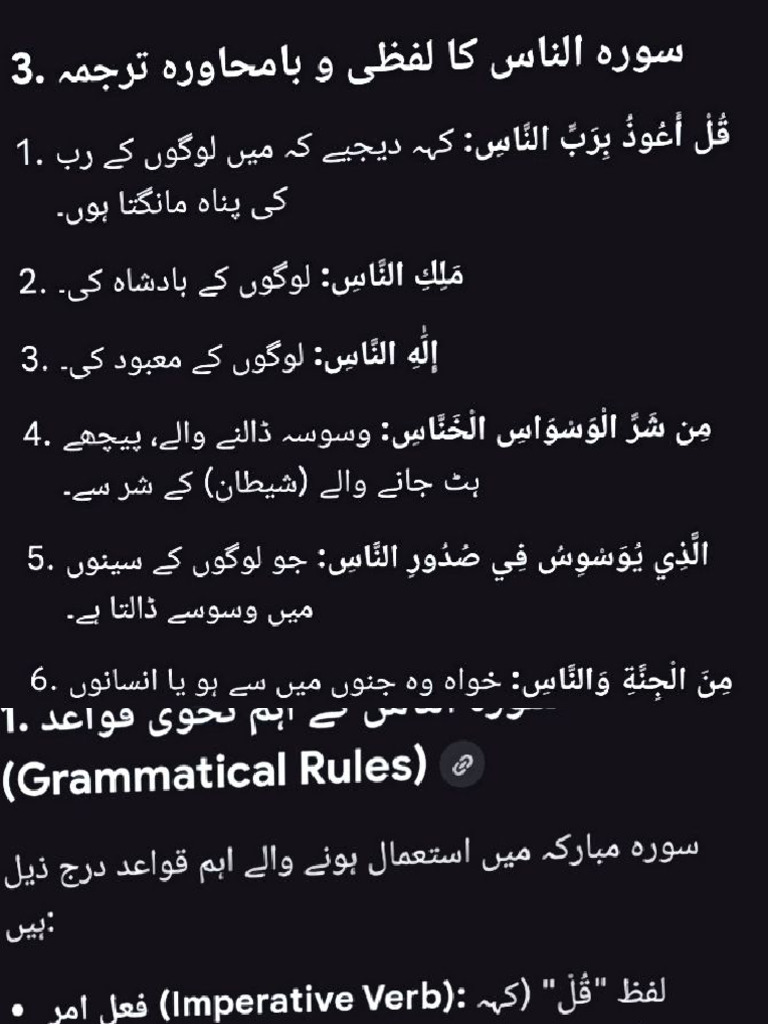 Surat Nas, Falk, Lahab, Ikhlas Ka Notes | PDF