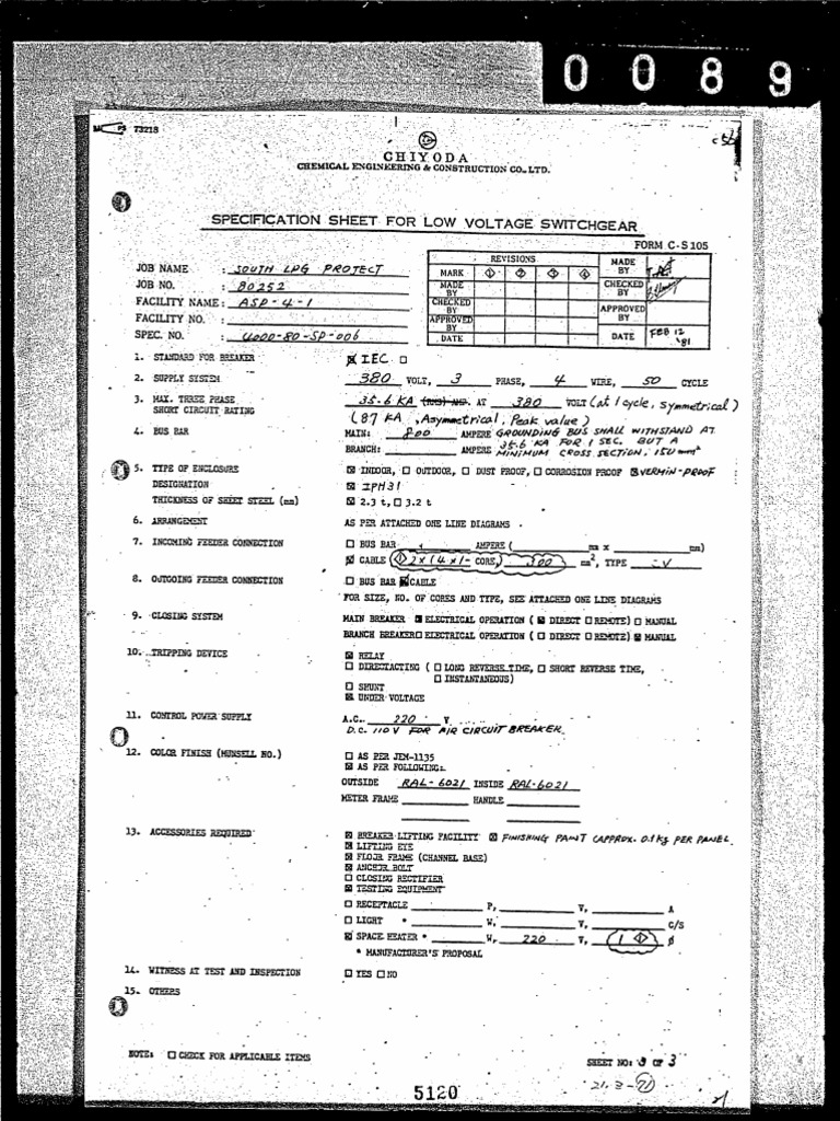 Appendix-5 Switchboard Datasheet | PDF