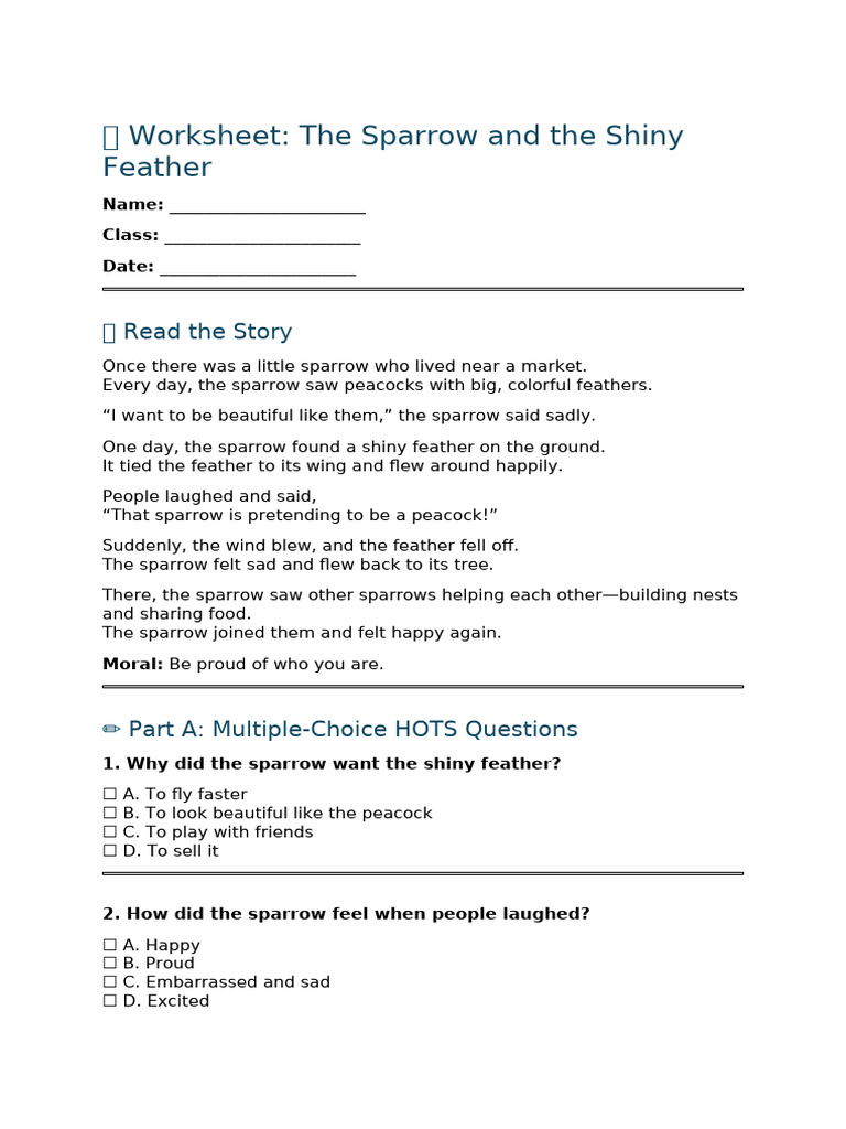 Reading Comprehension HOTS | PDF