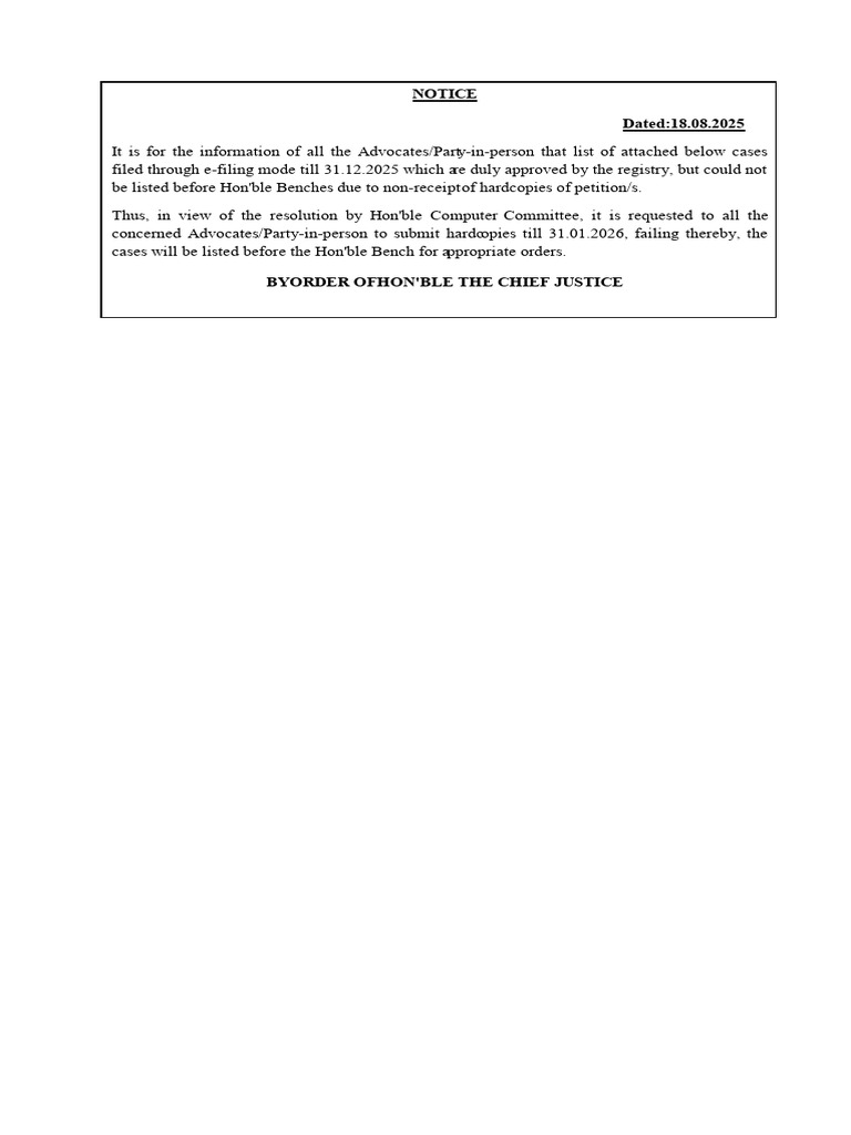 E-Filing Case Submission Notice | PDF