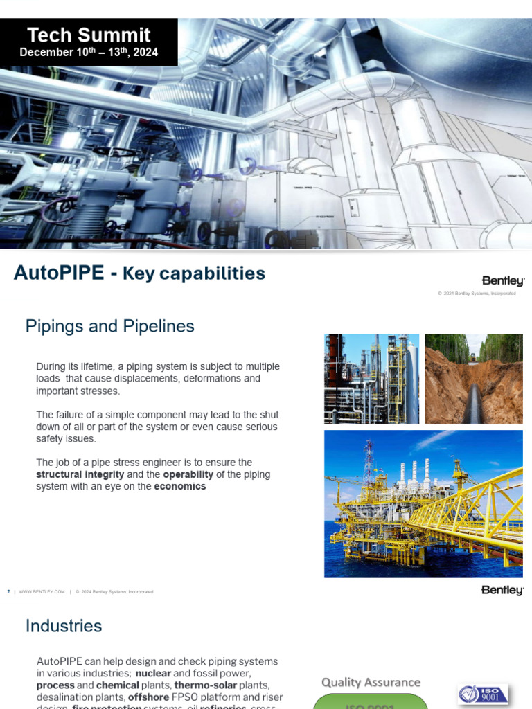 AutoPIPE Key Capabilities | PDF | Young's Modulus | Mechanical Engineering
