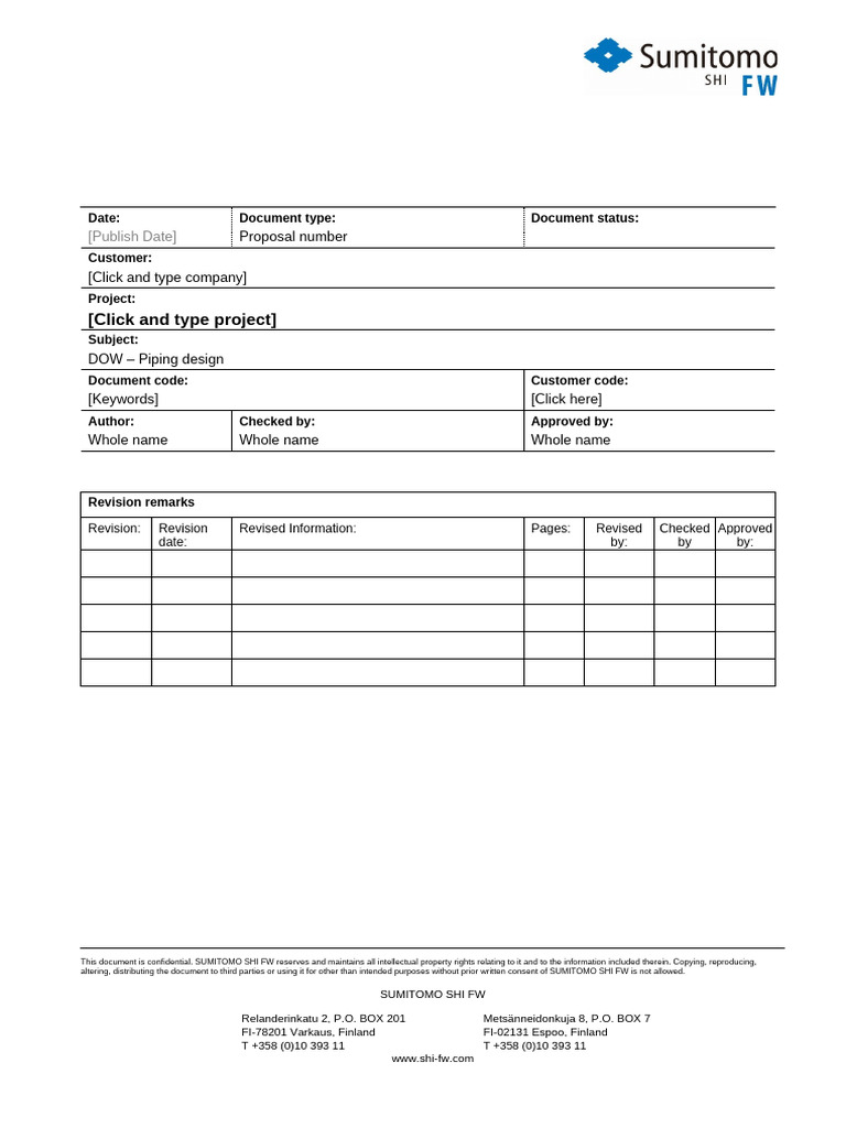 Piping Design Proposal for DOW Project | PDF | Stress (Mechanics) | Water