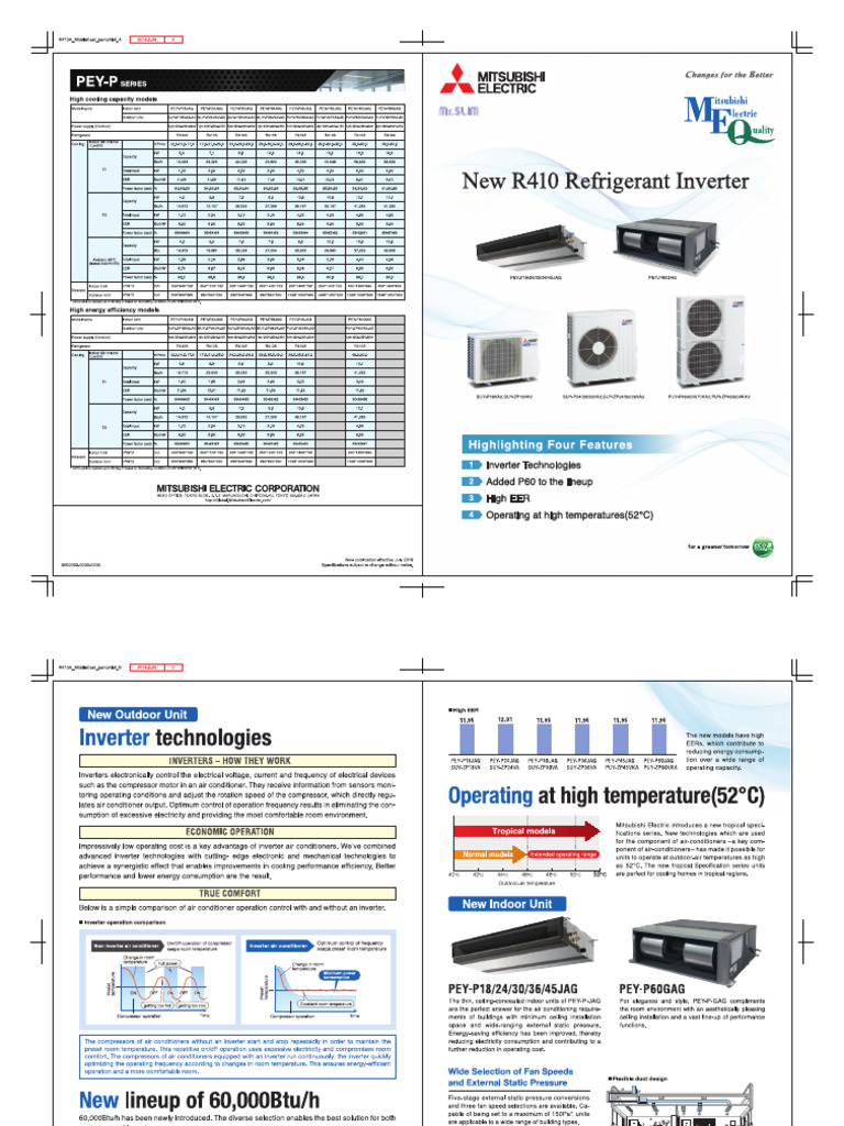 Mitsubishi Ducted Split 1.5TR to 5.0TR | PDF