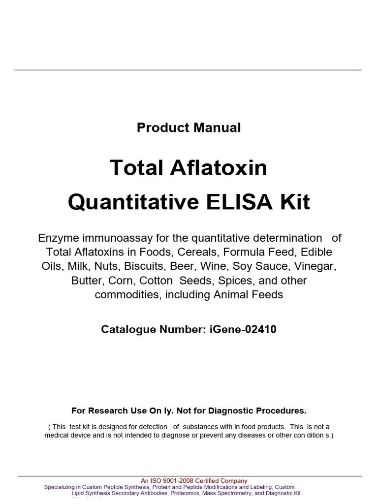 ELISA KIT-Product Manual-Total Aflatoxin - 241022 - 160400 | PDF ...