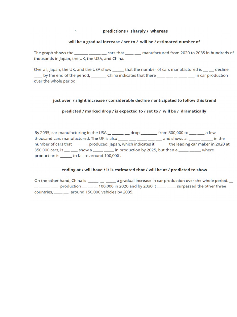 Line Chart Dictation | PDF