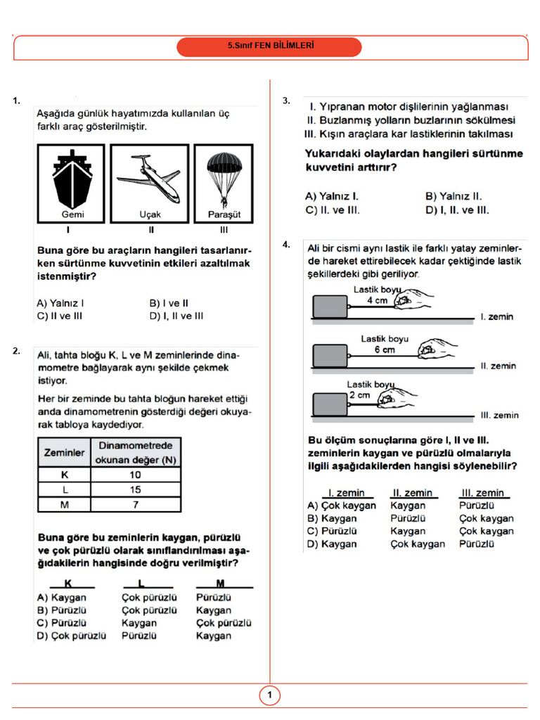 5.Sınıf 2. Tarama | PDF