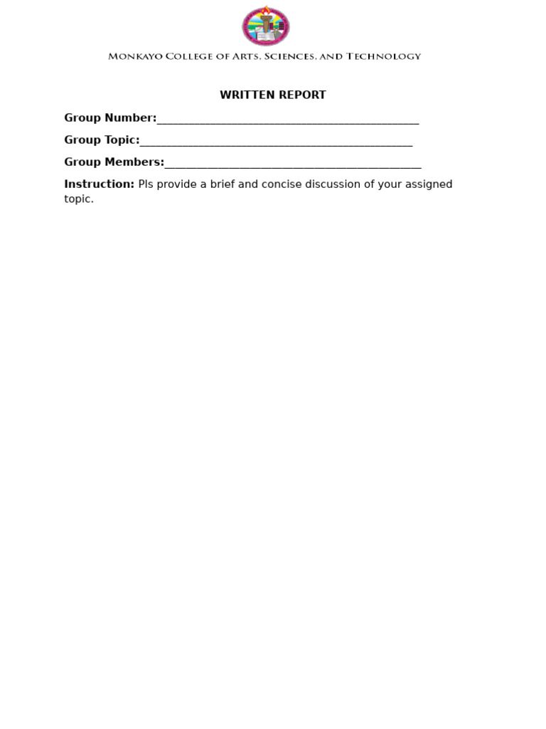 Group Report Discussion Guidelines | PDF