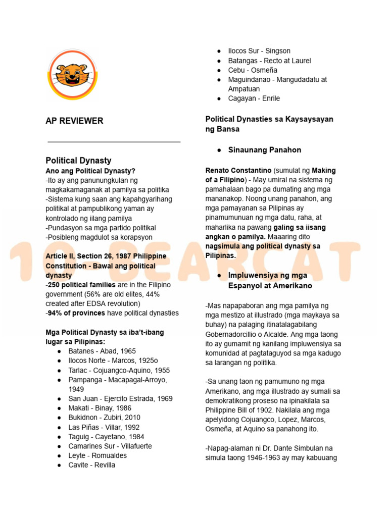 AP Reviewer (3rd Quarter) | PDF