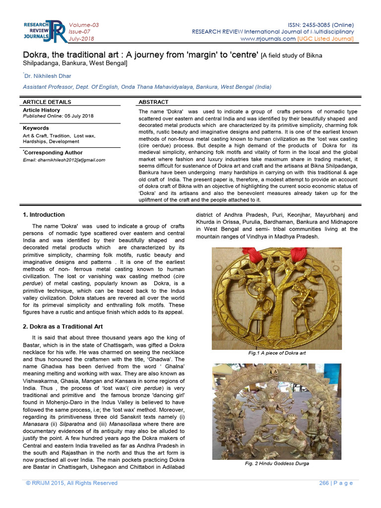 Dokra Art: Heritage and Challenges | PDF | Casting