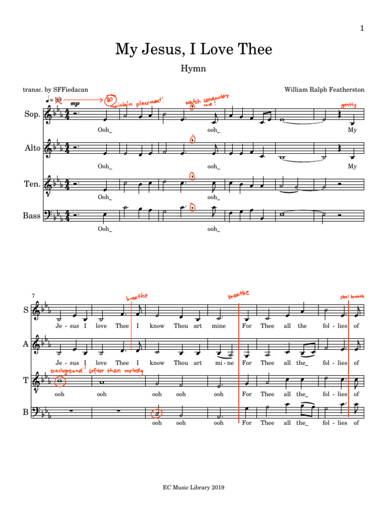 My Jesus I Love Thee 1 | PDF | Thou | Grammatical Number