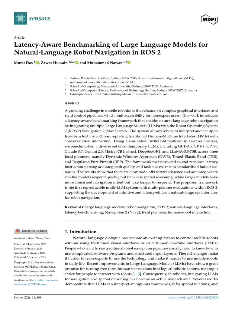 Latency-Aware LLM Benchmarking for Robot Navigation | PDF | Simulation ...