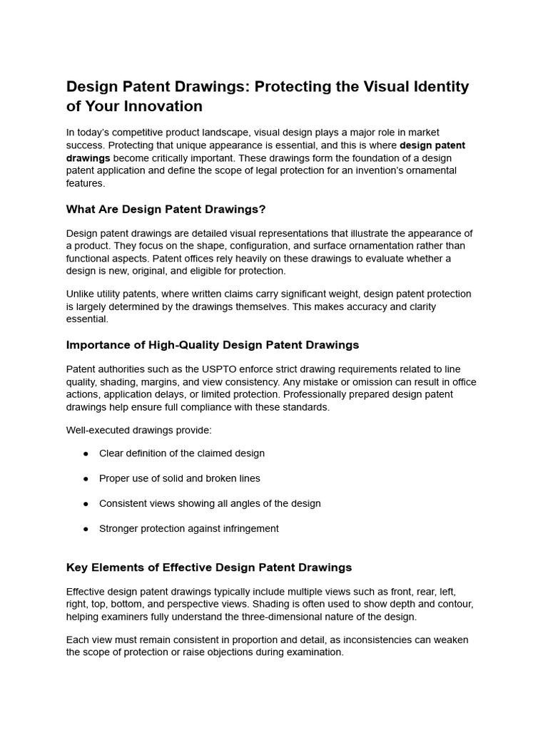 Design Patent Drawings: Protecting the Visual Identity of Your ...
