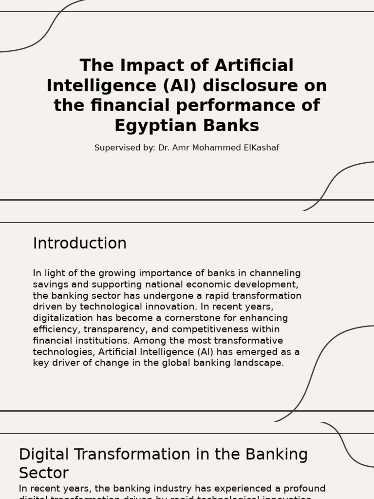 Introduction on the Impact of AI Disclosure on the Financial Performace ...