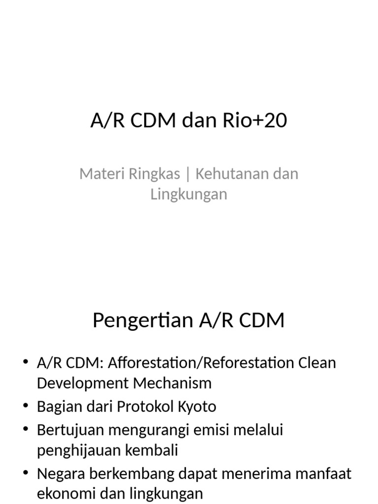PPT_AR_CDM_Rio20 | PDF