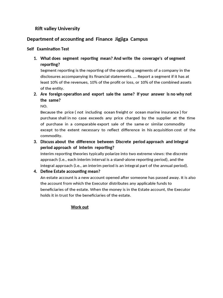 Accounting Concepts Self-Test Guide | PDF