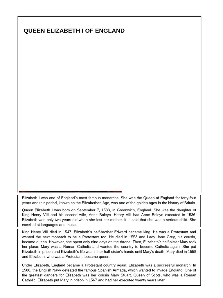Queen Elizabeth I: Life and Legacy | PDF | Mary, Queen Of Scots