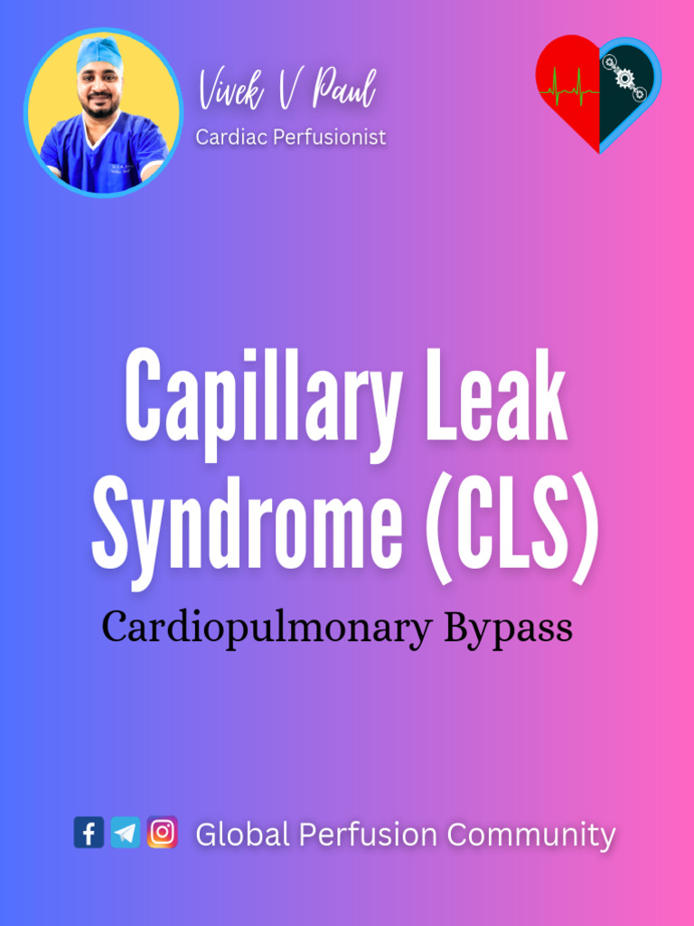 Capillary Leak Syndrome ? | PDF | Sepsis | Perfusion