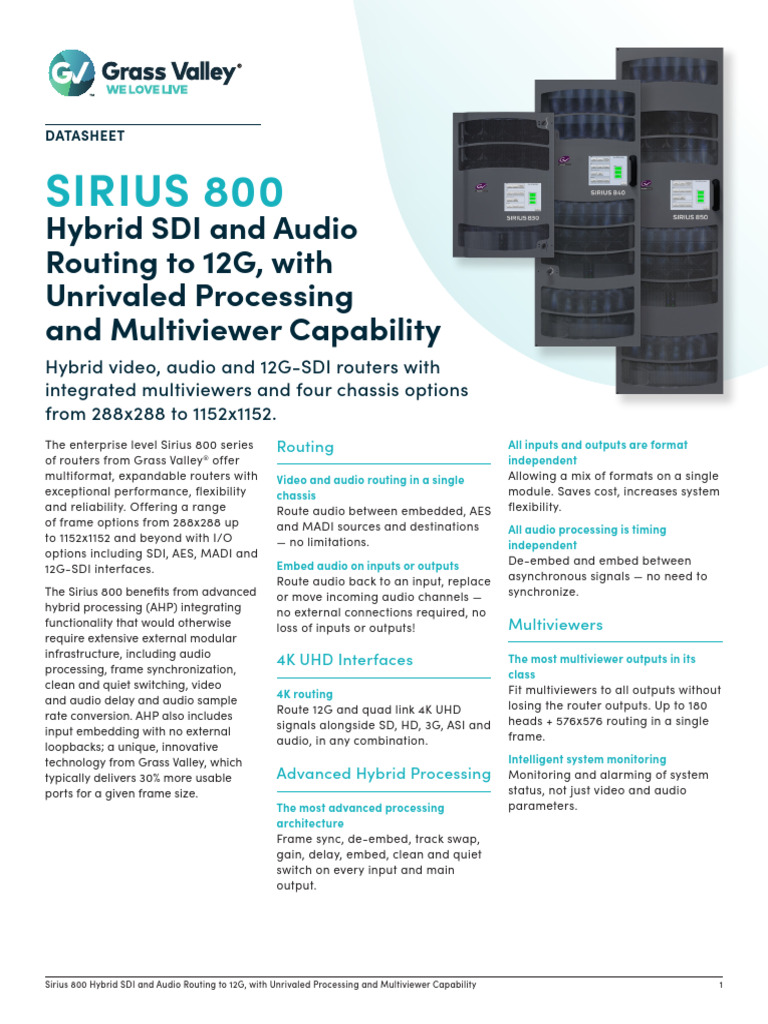 sirius-800_ds-pub-3-0711c-en | PDF | Digital Technology | Information ...