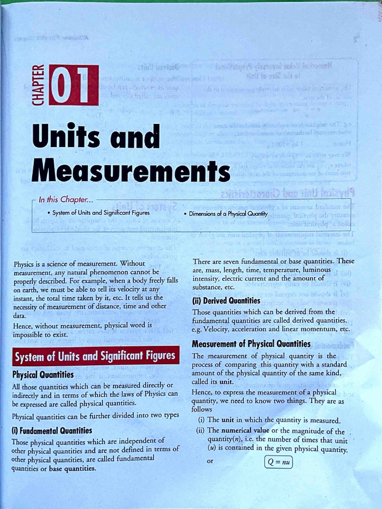 CH - 01 Units and Measurents | PDF