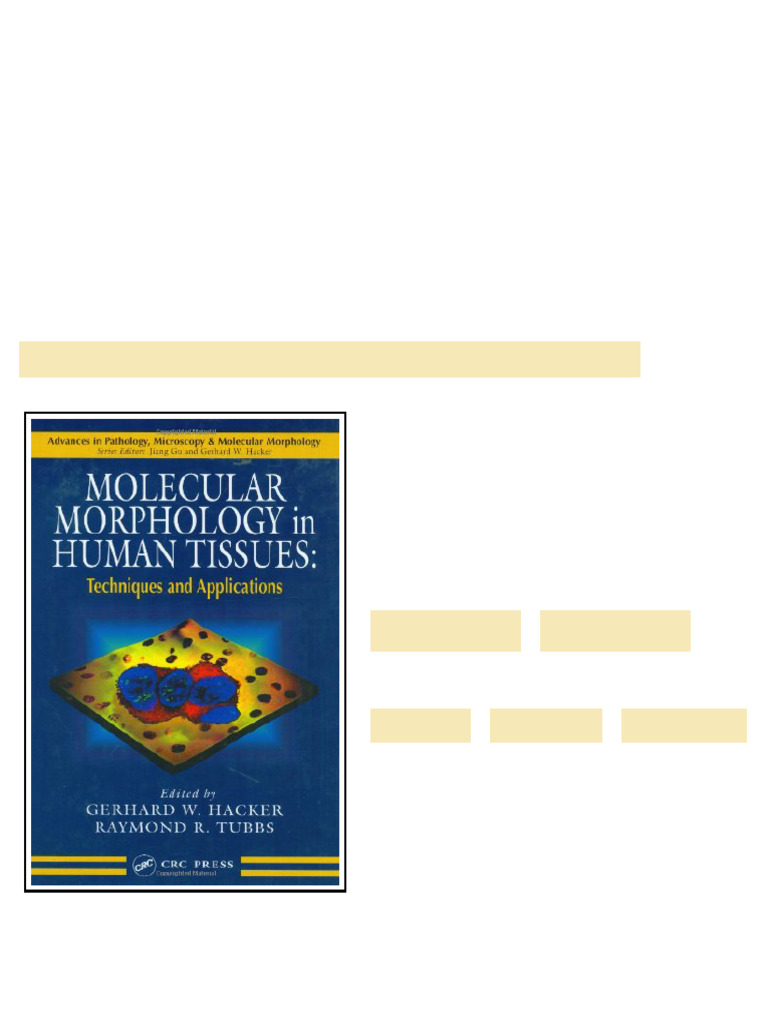 Molecular Morphology in Human Tissues Techniques and Applications ...