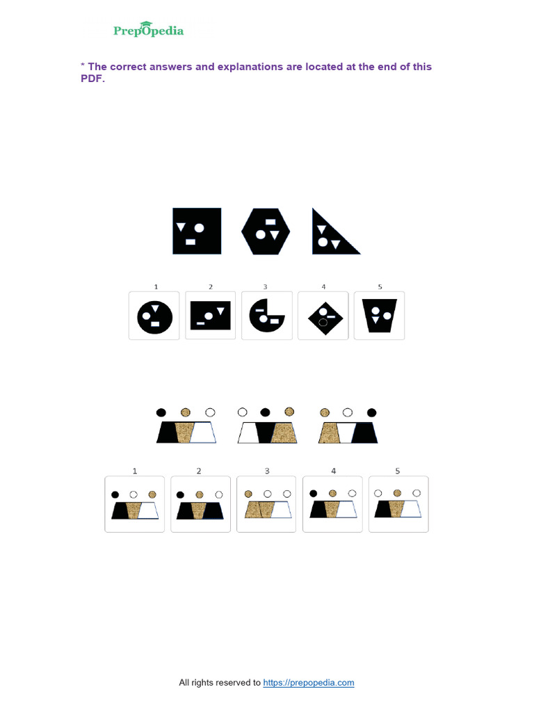 CAT4 Level D Year 7 PDF Sample Test With Answers | PDF | Matrix ...